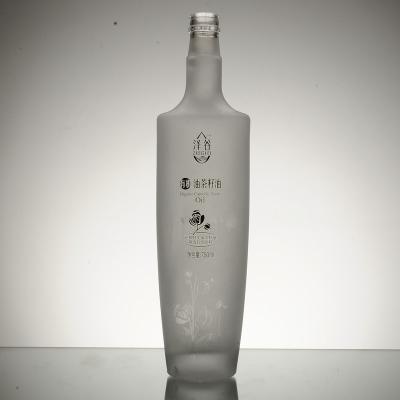 Cina Disponibile gratuitamente 1000 ml di forma chiara di vodka bianca ghiacciata bottiglia rotonda per cappuccio di torsione dell' acqua in vendita