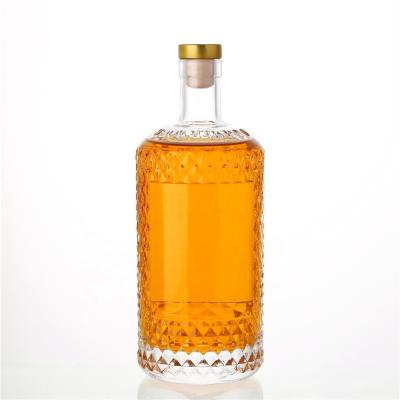 Cina Disponibile gratuitamente 1000 ml di forma chiara di vodka bianca ghiacciata bottiglia rotonda per cappuccio di torsione dell' acqua in vendita