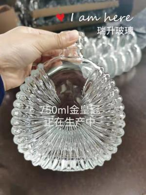 Cina 500 ml liquore di olio d'oliva vuoto 700 ml 750 ml di vodka nera bottiglie di vetro di whisky in vendita