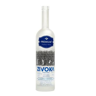 China Pistola de Whiskey em forma de gelo azul-claro em forma de 700 ml garrafa de gin vazia de 500 ml para álcool à venda
