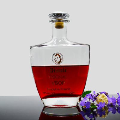 China Pistola de Whiskey em forma de gelo azul-claro em forma de 700 ml garrafa de gin vazia de 500 ml para álcool à venda
