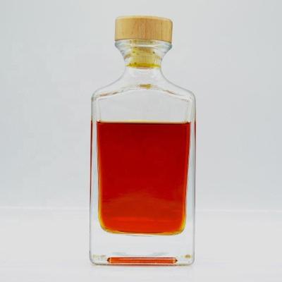 Cina Super Flint Glass Popolare 750ml Alcolici Single Flat Square Glass Whisky Bottiglie Vuote in vendita