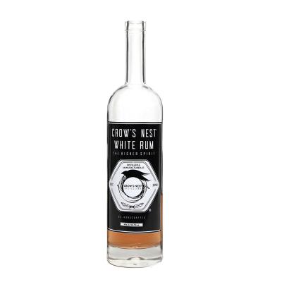 Cina 375 ml 500 ml 700 ml 750 ml Bottiglie di liquore in vetro di diverse dimensioni per vodka whisky rum gin in vendita