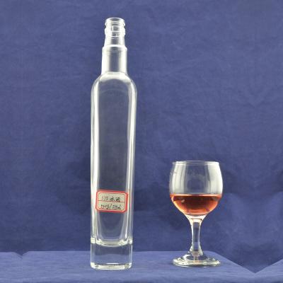 China Garrafas de vidro claras Bellissima de 375 ml perfeitas para soluções de embalagem de bebidas à venda
