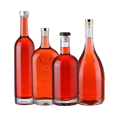 China Super Flint Glass Material 350ml 550ml 750ml Empty Vodka Glass Bottle Whisky Acceptable OEM/ODM for sale