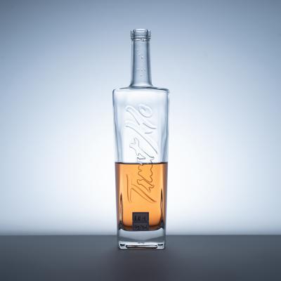 中国 オーダーメイド ウイスキーガラスボトル容量 500ml/1000ml/375ml スクリーンプリント 方形 販売のため
