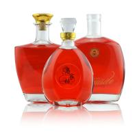 China 1000ml Square Painted Empty Tequila Rum Glass Bottle with Super Flint Material for sale