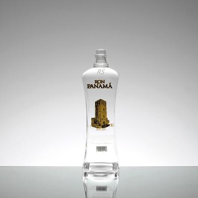 Cina Cristallo Bianco 500ml 700ml 750ml Super Flint Glass Vuoto Rum Chiaro Liquor Bottle Designer in vendita