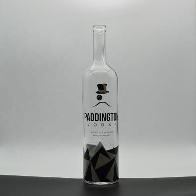 Cina Cristallo Bianco 500ml 700ml 750ml Super Flint Glass Vuoto Rum Chiaro Liquor Bottle Designer in vendita