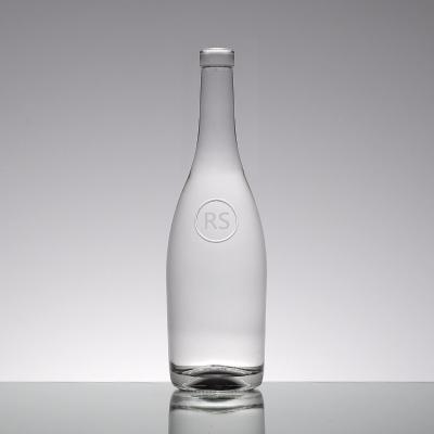 Cina 750 ml di Brandy Quadrato XO Flint Liquor 250 ml di Flasca Rum Frostato 375 ml di Champagne Bottiglia di Vetro Cilindrico di Cork in vendita