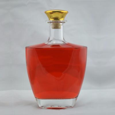 Cina 750 ml di Brandy Quadrato XO Flint Liquor 250 ml di Flasca Rum Frostato 375 ml di Champagne Bottiglia di Vetro Cilindrico di Cork in vendita