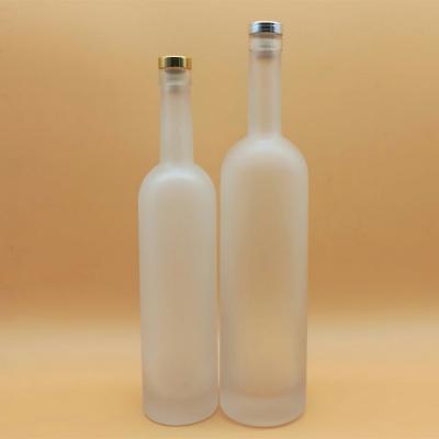 Cina 750 ml di Brandy Quadrato XO Flint Liquor 250 ml di Flasca Rum Frostato 375 ml di Champagne Bottiglia di Vetro Cilindrico di Cork in vendita