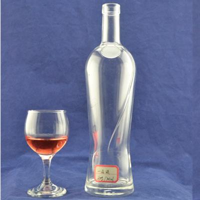 Cina Materiale del colletto Materiale Super Flint 700 ml vuoto Alcol chiaro Rum Whisky Spirits Vodka Bottiglia di vetro per liquori in vendita