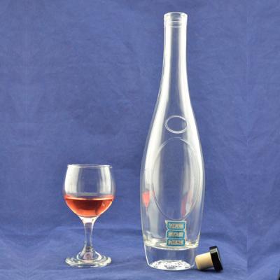 Cina Materiale del colletto Materiale Super Flint 700 ml vuoto Alcol chiaro Rum Whisky Spirits Vodka Bottiglia di vetro per liquori in vendita