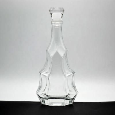 China 375 ml 700 ml 2 litros Garrafa de vidro azul quadrada para impressão Álcool Liquor Vodka Rum Gin à venda