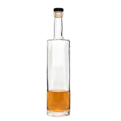 China Super Flint Glass Custom Logo Vazio 750ml 200ml 375ml Liquor Rum Brandy garrafa de uísque à venda