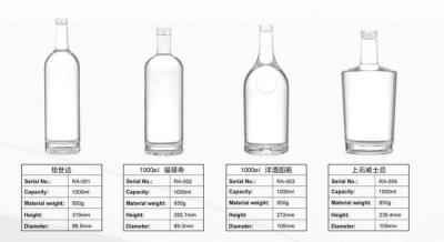 Cina Bevanda alcolica trasparente 750 ml con bottiglia di whisky e vodka da 1000 ml in vendita