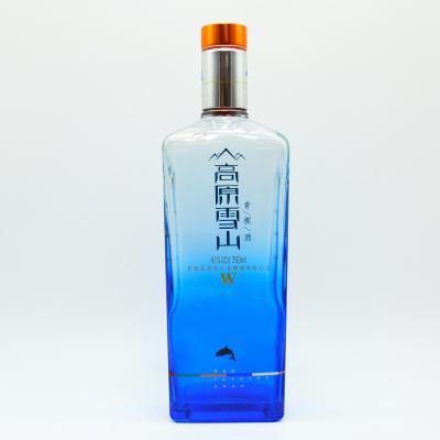 中国 700ml 750ml 1リットル スーパーフリントガラスでコルクタップ付きカスタムラムアルコールボトル 販売のため