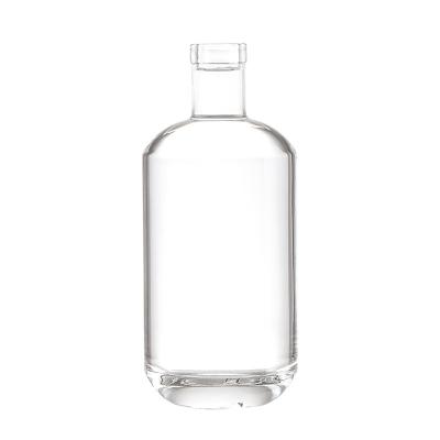 Acceptable Customer's Logo 1000ml Frosted Vodka Bottle with Square Glass Bottle Caps
