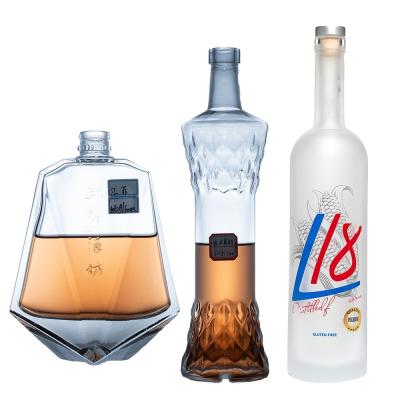 中国 500ml オリーブオイル 250ml 750ml 空っぽ 食品級 パターン ティーキーラ 酒 ウイスキー ウォッカ ボトル 販売のため