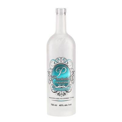 Cina 500 ml 700 ml 750 ml Bottiglia di vetro di vodka scrub con sughero in vendita
