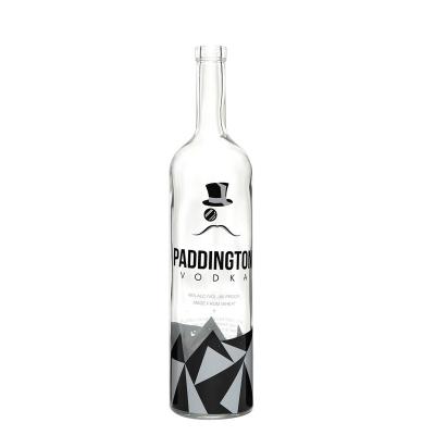 中国 空き透明 700ml コークトップ 透明 ウォッカ ガラスボトル 販売のため