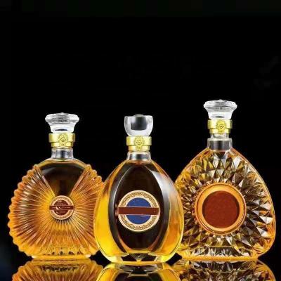 China 500ml 700ml 750ml 1000ml Water Blue Whisky Alcoholic Beverage Alcohol Spirit Drink Glass Bottle for sale