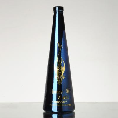 中国 スーパーフリントガラス素材 750ml ウォッカガラスボトル 山東・ユンチェン向け 販売のため