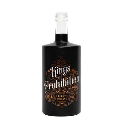 Cina Super Flint Glass Fancy Unique Shape Frosted 750ml Color vuoto Spray Vino Bottiglia di vetro 500ml per liquori in vendita