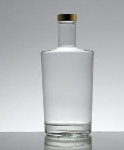 Cina Decal Logo personalizzato 350ml 500ml 700ml 750ml 1000ml bottiglia di vetro per rum vodka whisky gin in vendita