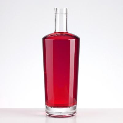 Cina Decal Logo personalizzato 350ml 500ml 700ml 750ml 1000ml bottiglia di vetro per rum vodka whisky gin in vendita