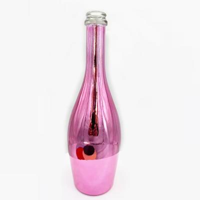 中国 ワイン用の空ガラスボトル 1リットル オーダーメイド 電気プレート カラーガラス 酒瓶 販売のため
