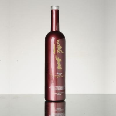Cina 350 ml 550 ml 750 ml Bottiglia di vetro vuota per vodka whisky vino rosso Decal superficie manipolazione in vendita