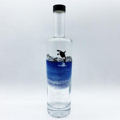 Cina 375ml 500ml 700ml 750ml Bottiglia di vodka decorativa personalizzata con tappi di sughero da OEM/ODM in vendita
