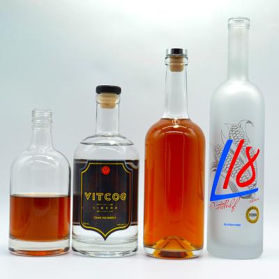 Κίνα 375 ml 200 ml 100 ml μπουκάλι γυάλινο τζιν ουίσκι κρασί βότκα αλκοόλ γυάλινο μπουκάλι με φελλό προς πώληση