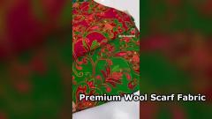 100% wool print scarf fabric