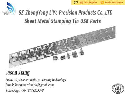 China Sheet Metal Stamping Tin USB Parts（The products are all with high quality and competitive price） for sale