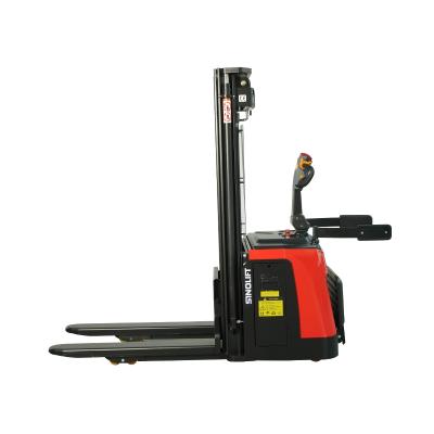 China CDD16P-Li / CDD20P-Li Stand-On Pallet Stacker With Wide-View Mast for sale