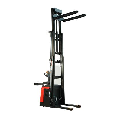 China CDD16P-Li / CDD20P-Li Stand-On Pallet Stacker With Wide-View Mast for sale