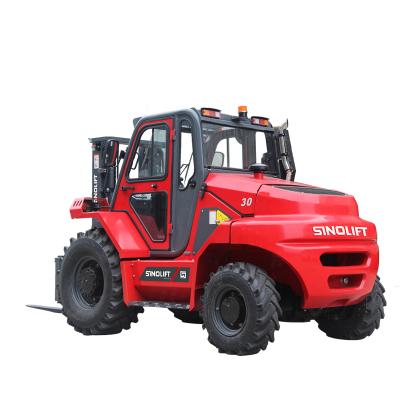 China FD30RT4 & FD35RT4 4-Wheel Drive Rough Terrain Forklift for sale