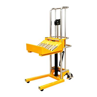 China SINOLIFT PV Manual Hydraulic Roll Handling Stacker for Paper & Film Rolls for sale