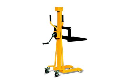 China Lightweight LS80 LS150 Manual Winch Stacker With Adjustable Fork Capacity 150Kg for sale
