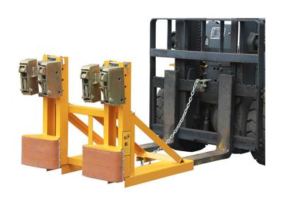 China DG1000D Forklift Mounted Rubber-belt Drum Grabbers Capacity 1000Kg for sale