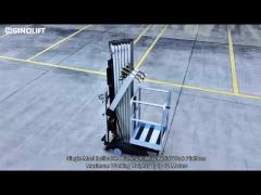 View Single-Mast Inclinable Aluminum Alloy Aerial Work Platform Demo