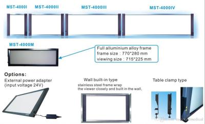 China Veterinary LED x-ray illuminator,film viewer box,negatoscope MST-4000IIII four panels for sale