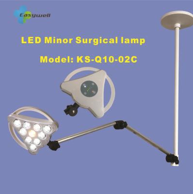 China New Present 10 LED Bulbs Delta Minor Surgery and Shadowless Lamp Ks-Q10-02c Ceiling Type with Aluminium Spring Arm for sale