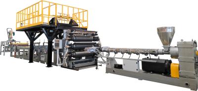 China Single Screw Plastic Sheet Extruder Machine 1200mm Width Customized For PC PCTG PETG for sale