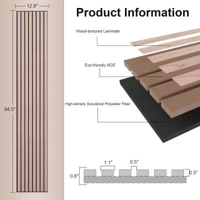 China Veneer MDF Akupanel Slat Wall Panel Sound Proof Slatted Wood Acoustic Panels for sale