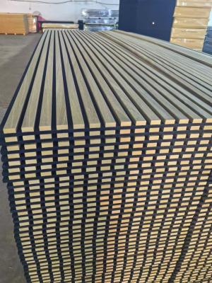China Veneer MDF Akupanel Slat Wall Panel Sound Proof Slatted Wood Acoustic Panels for sale