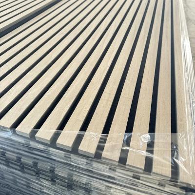 China Accoustische houten wandpanelen 3D geluidsdempende panelen Wanddecoratie Walnoot eiken kleuren Te koop